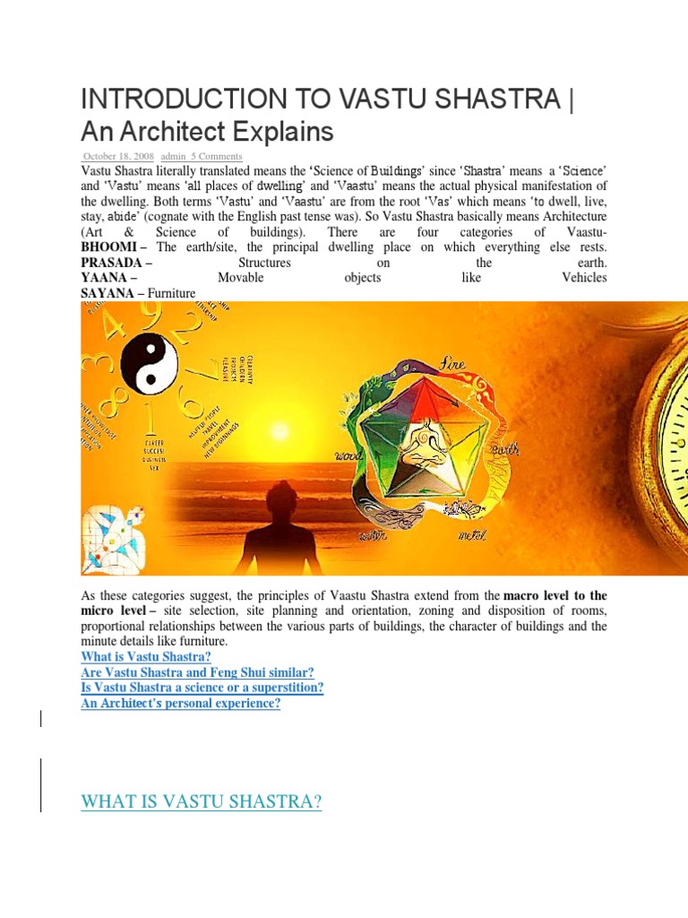 Introduction To Vastu Shastra | PDF