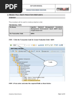 SAP Production TCodes | PDF | Production And Manufacturing | Secondary ...