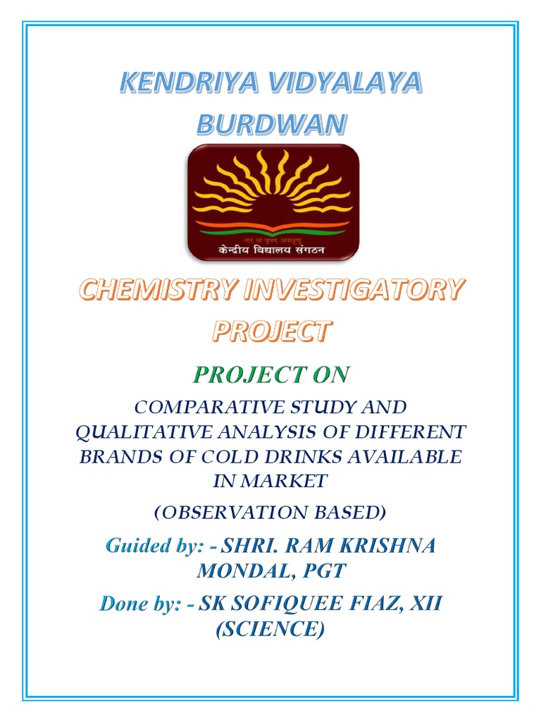 Investigatory Project | PDF | Sucrose | Soft Drink