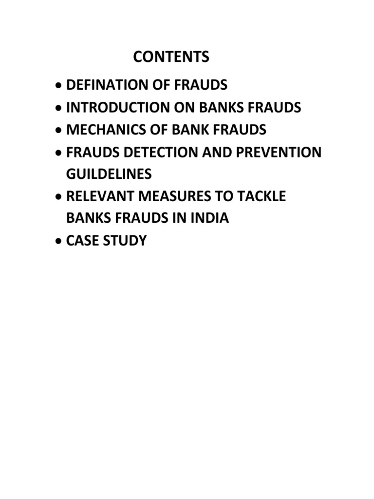 Banking Frauds Project | PDF | Fraud | Cheque