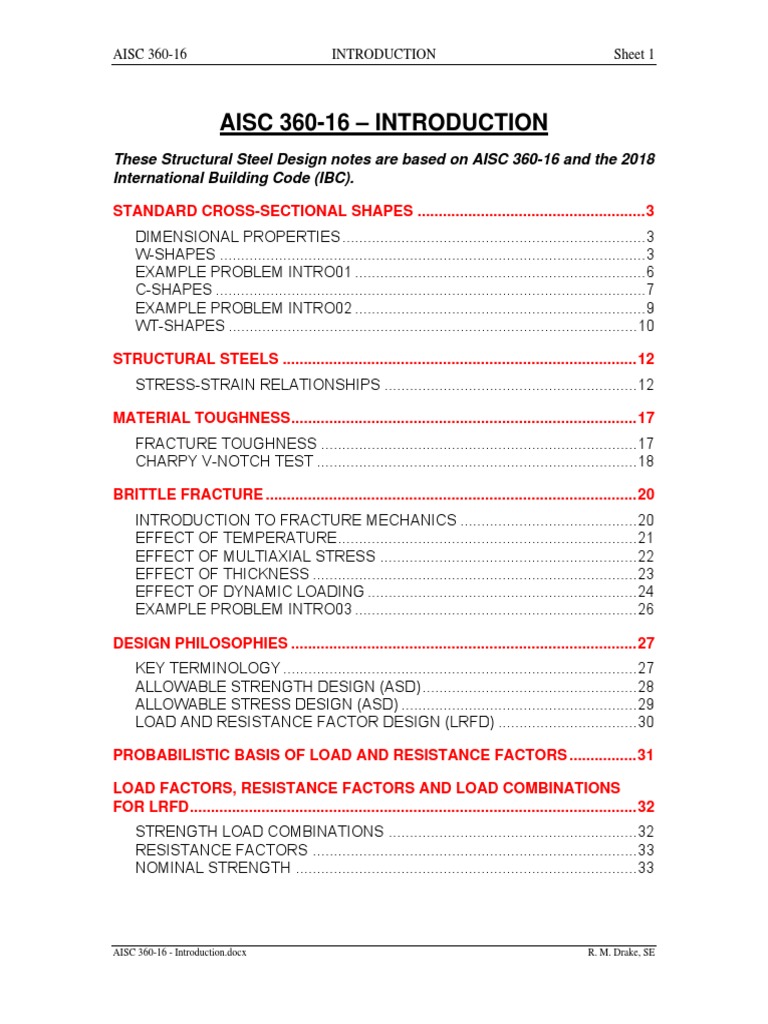 Drake - AISC 360-Training PDF | PDF | Fracture | Fracture Mechanics