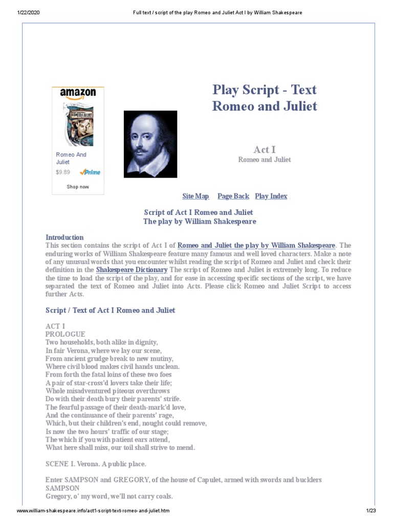 Romeo and Juliet | PDF | Characters In Romeo And Juliet | Romeo And Juliet