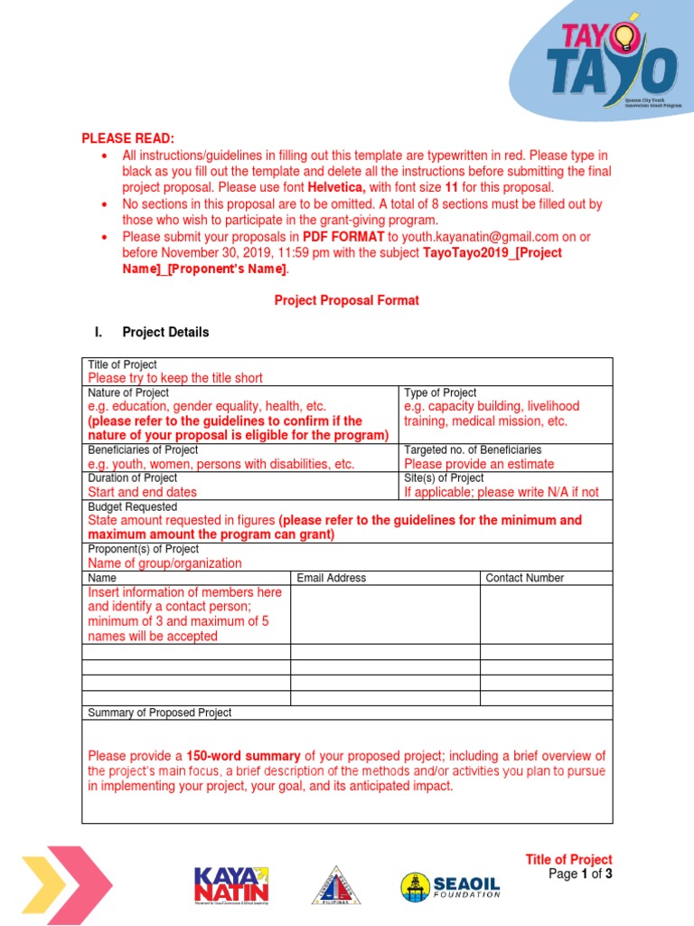 Tayó Tayo Project Proposal Template | PDF | Risk Management | Risk
