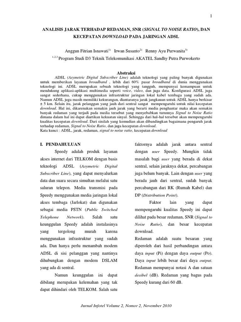ID Analisis Jarak Terhadap Redaman SNR Sign | PDF