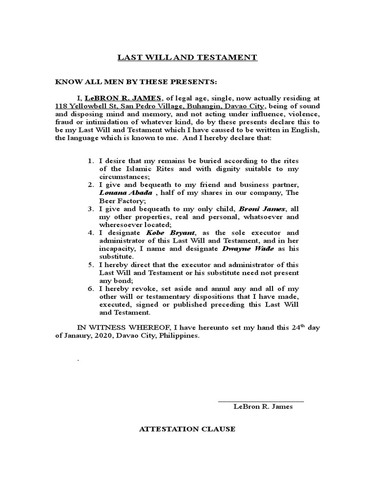 Notarial Will | PDF | Will And Testament | Natural Resources Law