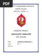 Chocolate Analysis | PDF | Chocolate | Chemistry