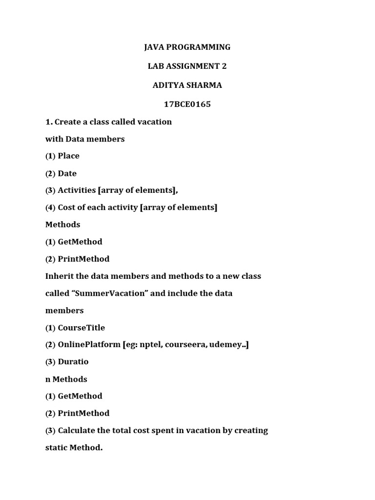 Java Cat | PDF | Method (Computer Programming) | Java (Programming ...