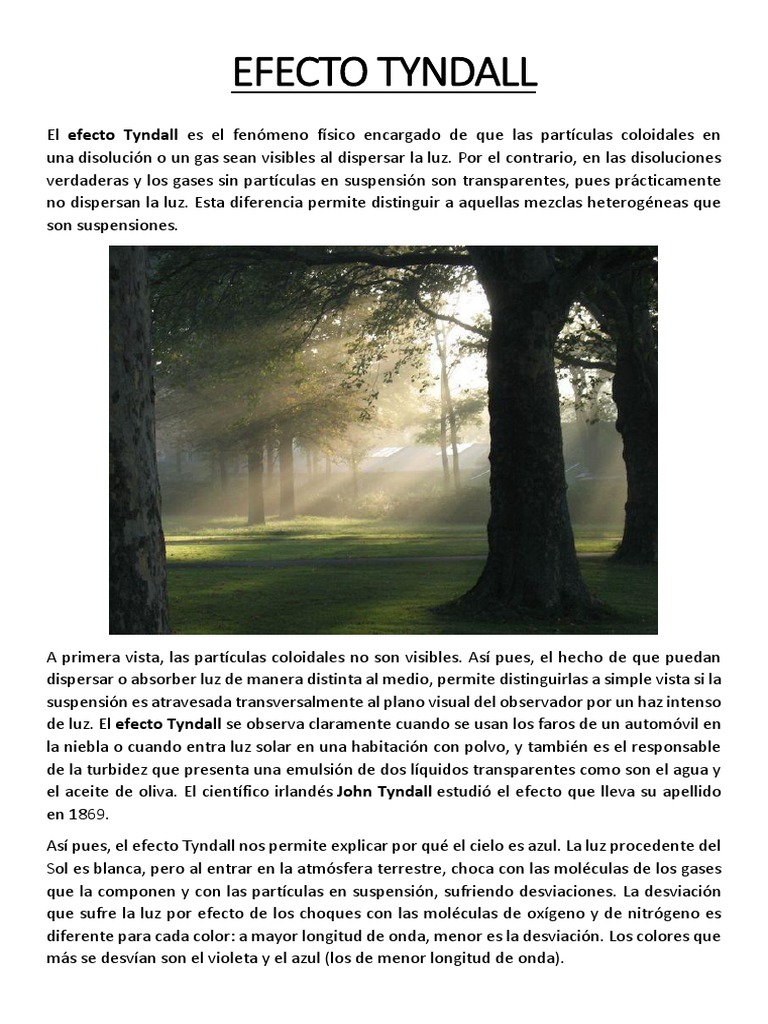 Efecto Tyndall PDF | PDF
