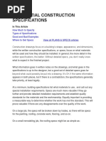 Specification Writing in Architecture | PDF | Specification (Technical ...