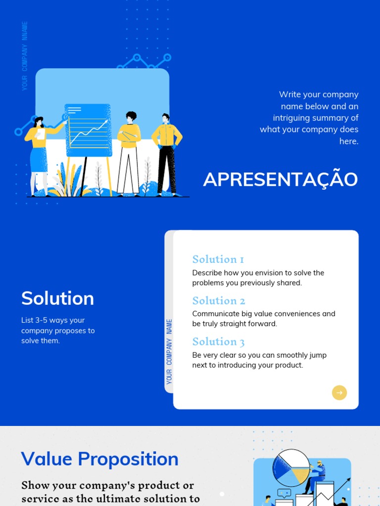 Blue and White Illustrative Technology Startup Sales Presentation PDF ...