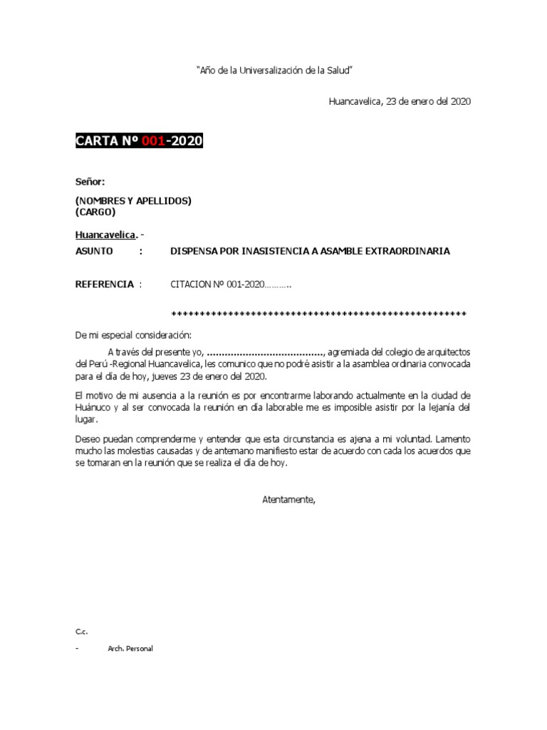 Carta de Dispensa | PDF
