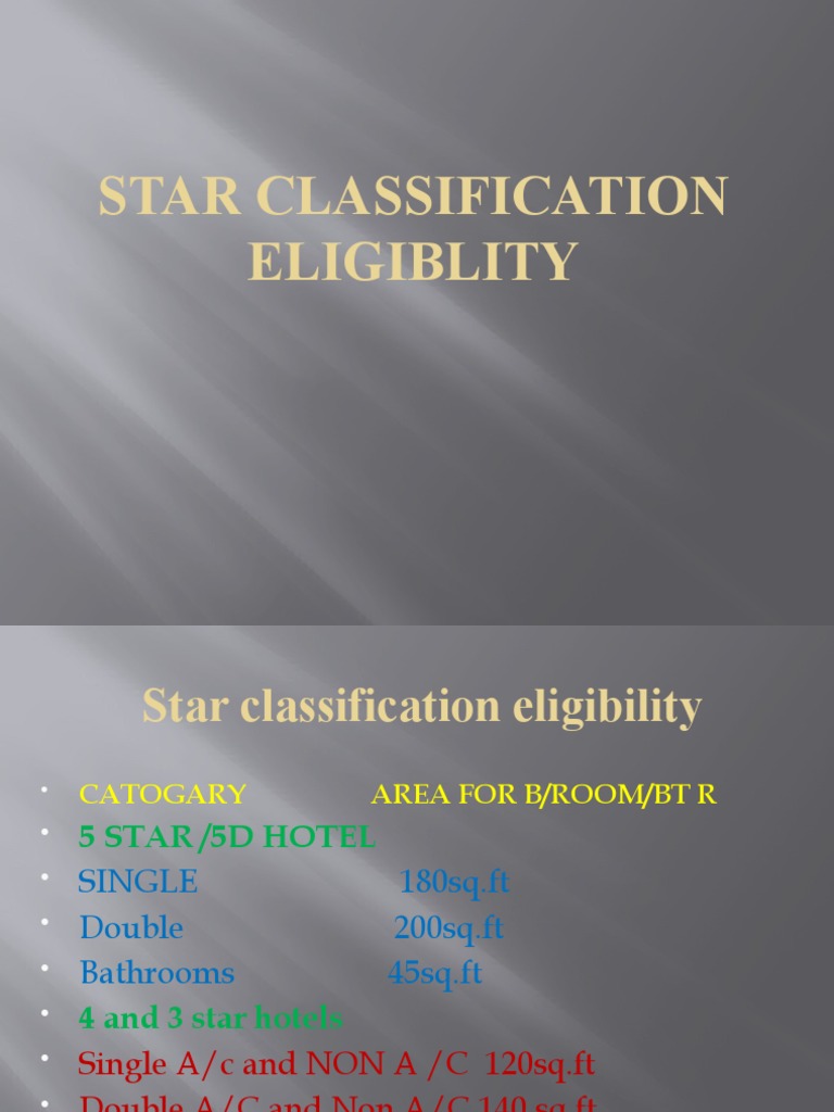 Star Classification | PDF | Room | Bathroom