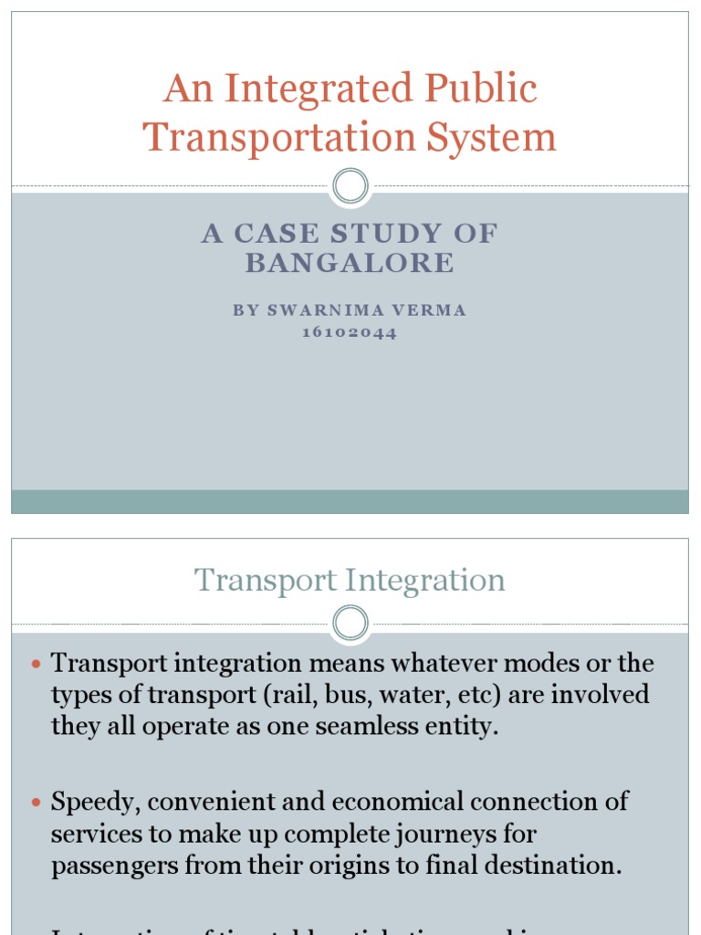 Integrated Public Transportation System | PDF | Public Transport ...