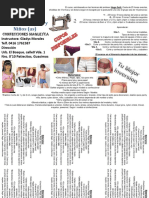 Curso de Ropa Intima 2121. Clase 3. Patrones Panty Encaje | PDF