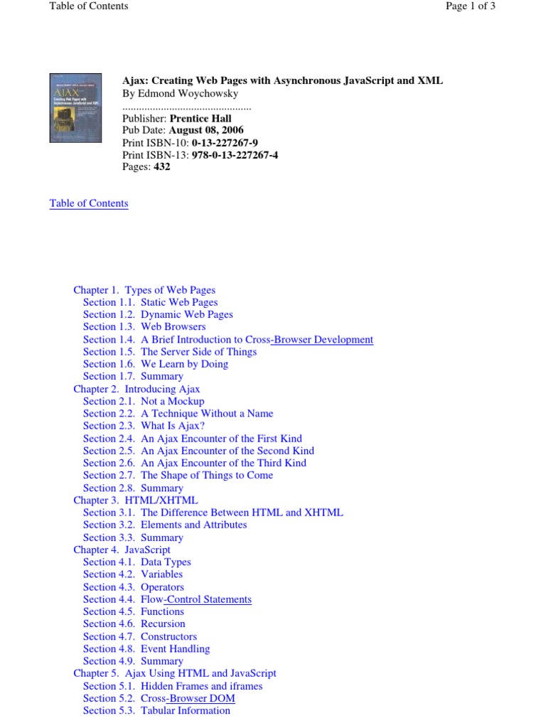 Ajax - Creating Web Pages With A Synchronous Javascript and XML | PDF ...