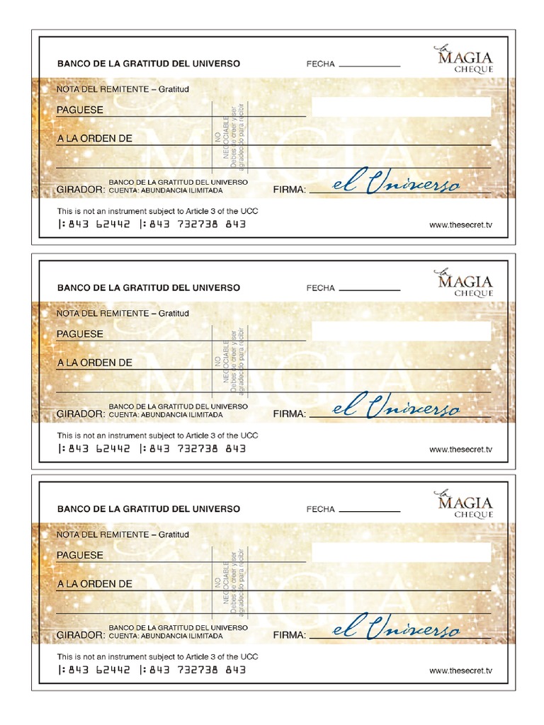 Cheque Magico PDF | PDF