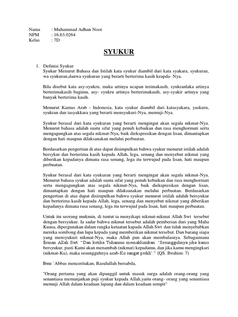 Syukur | PDF