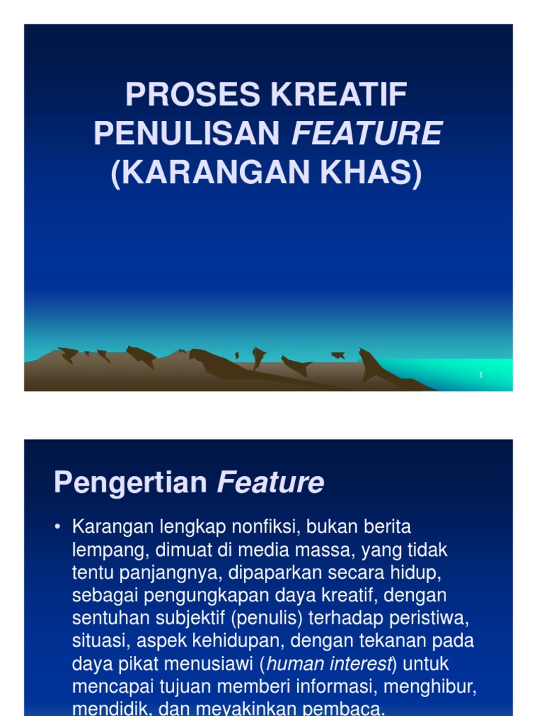 Proses Penulisan Feature | PDF | Fiksi Umum