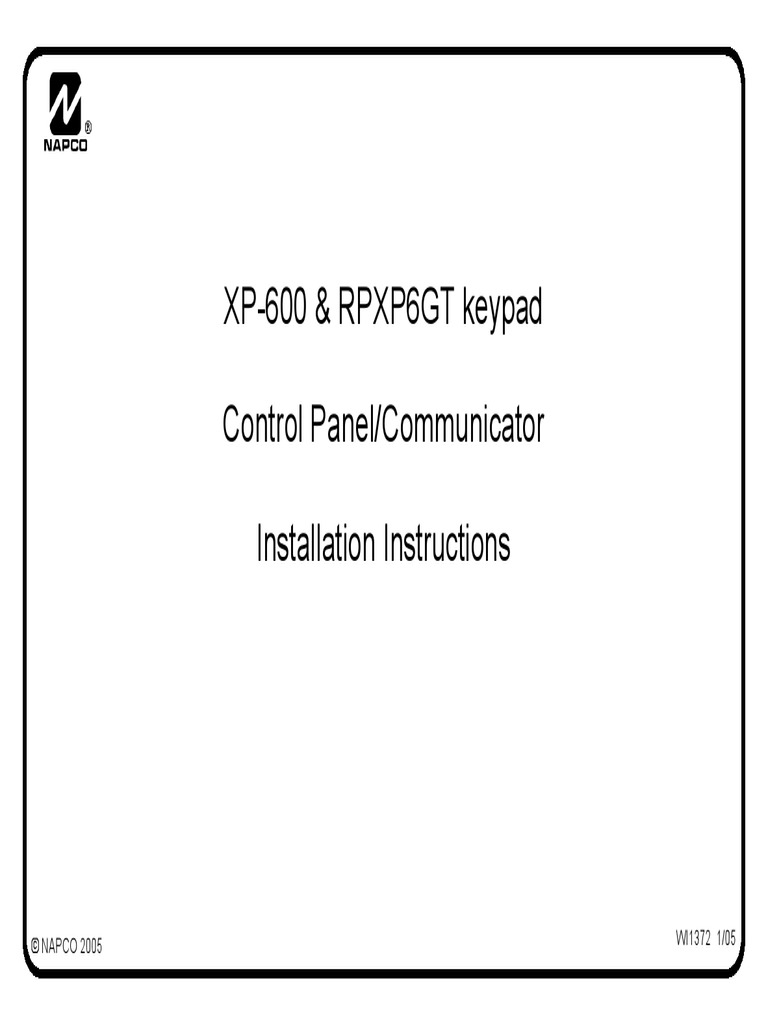 XP-600 Wi1372.03 Inst | PDF | Electrical Wiring | Telephone
