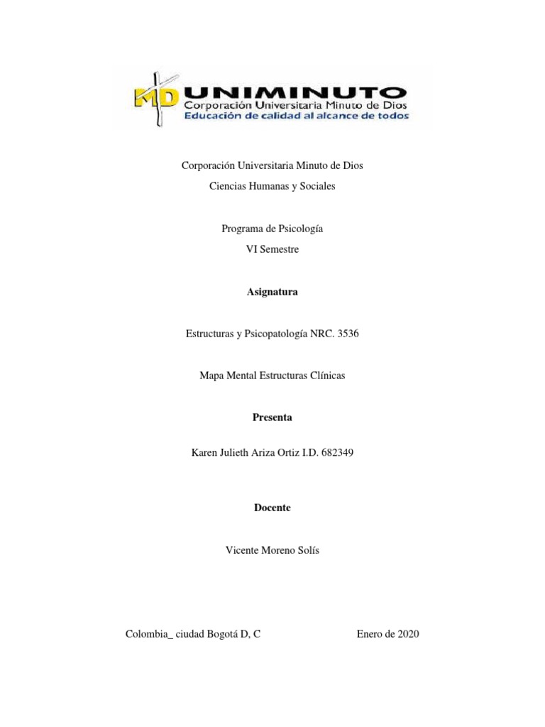 Mapa Mental Act 1 Estructuras Clínicas | PDF