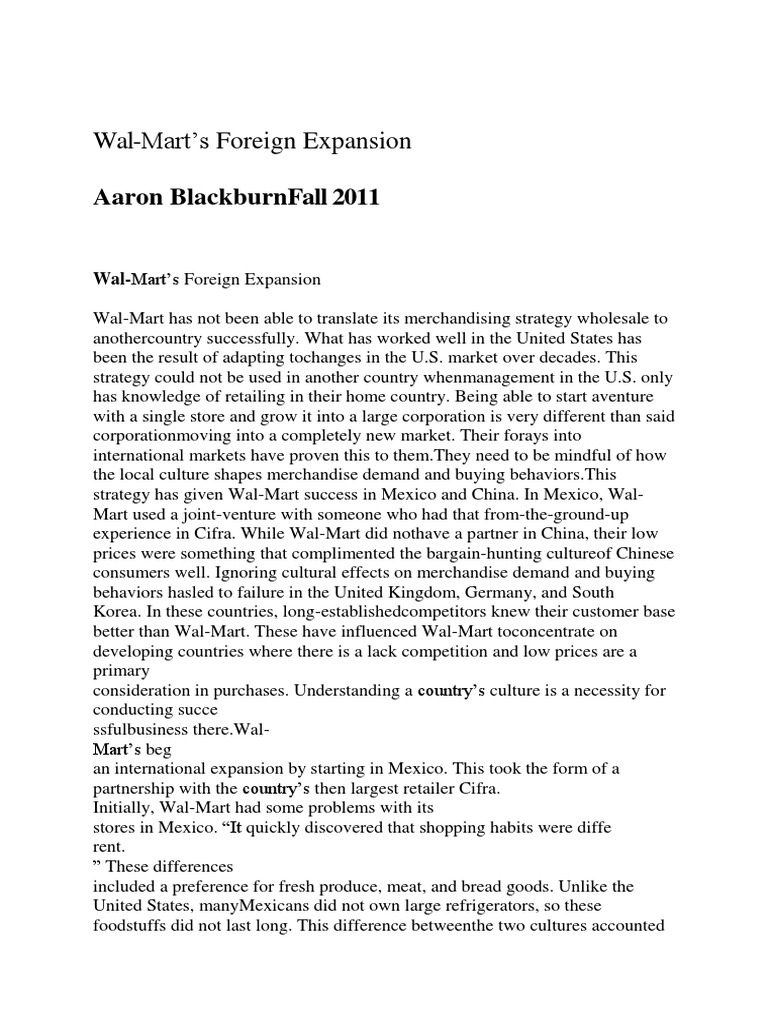 Case Study | PDF | Walmart | Retail