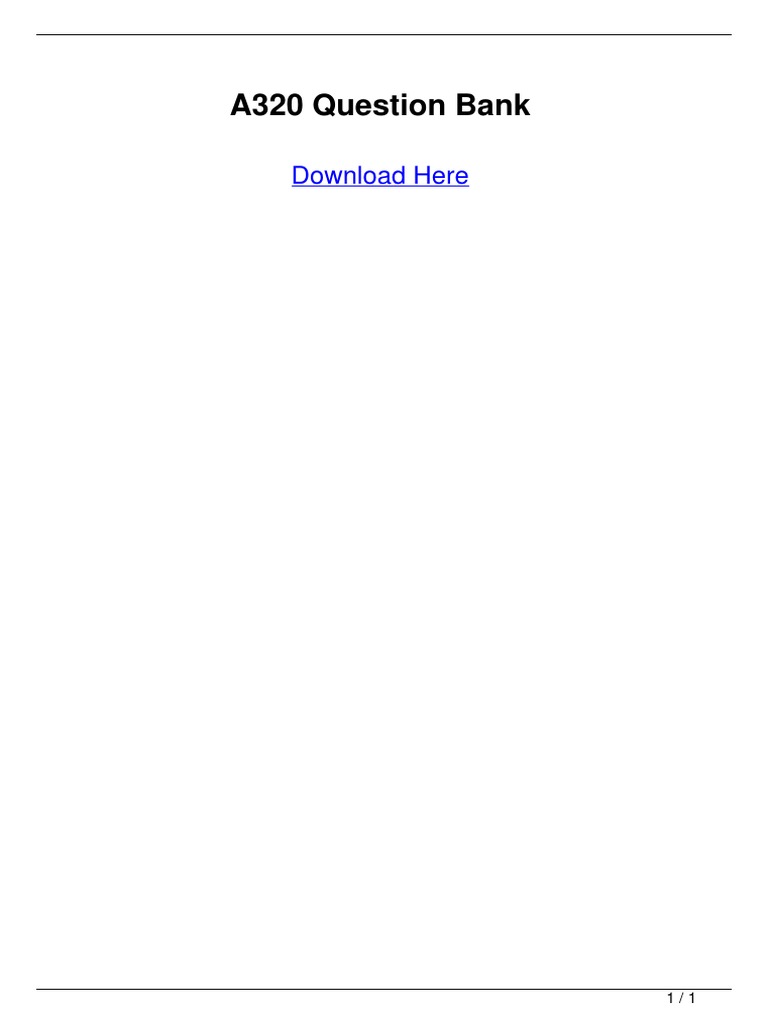 A320 Question Bank Download | PDF | Technology & Engineering