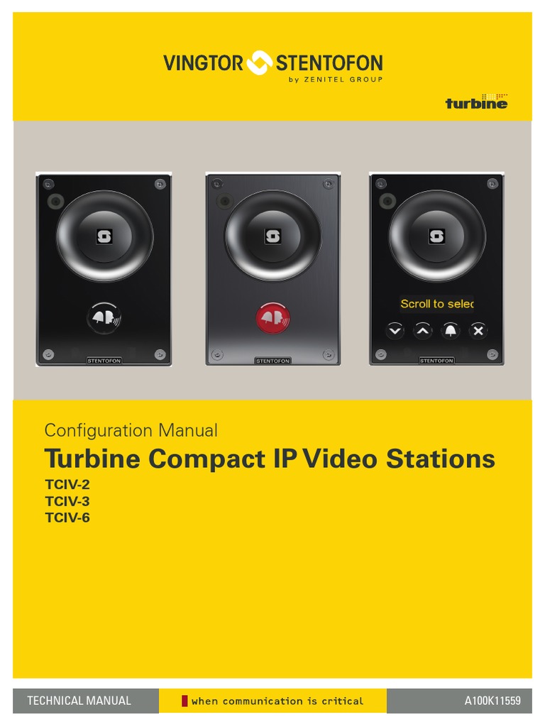 A100K11559 - Turbine - Video - Configuration - Manual 1.4 | PDF | Session Initiation Protocol ...
