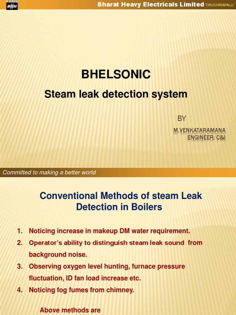 BHELSONIC Steam Leak Detection System | PDF | Leak | Boiler