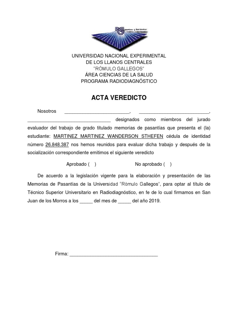 Actas Veredicto | PDF