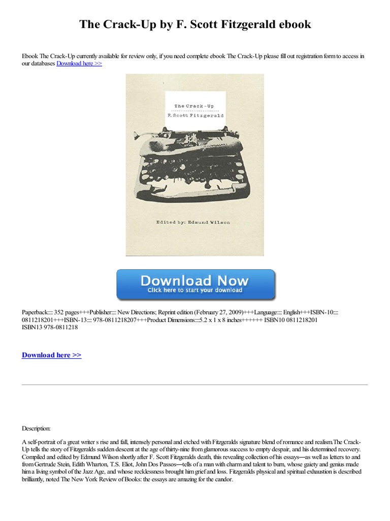 The Crack Up | PDF | Books