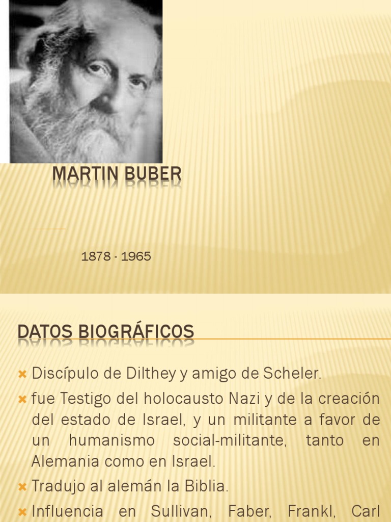 1. Martin Buber | Martin Buber | Teorías filosóficas