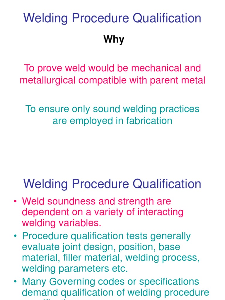 Welding Procedure Qualification Overview | PDF | Welding | Construction