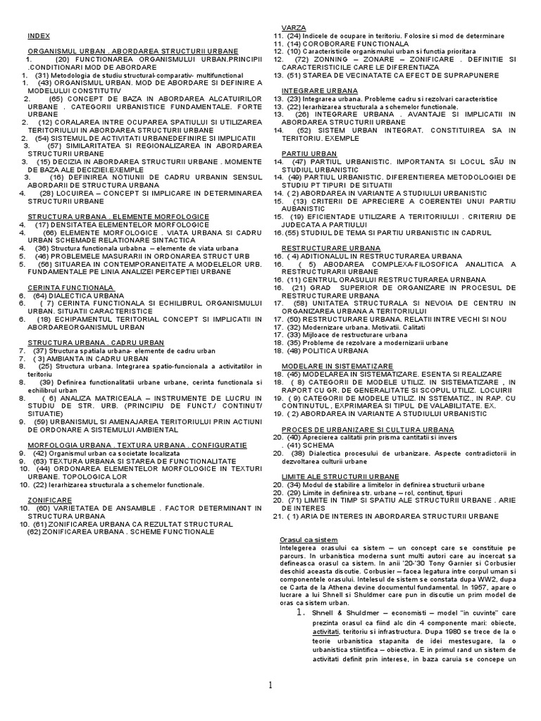 Rezumat carte-Structuri-Urbane PDF | PDF