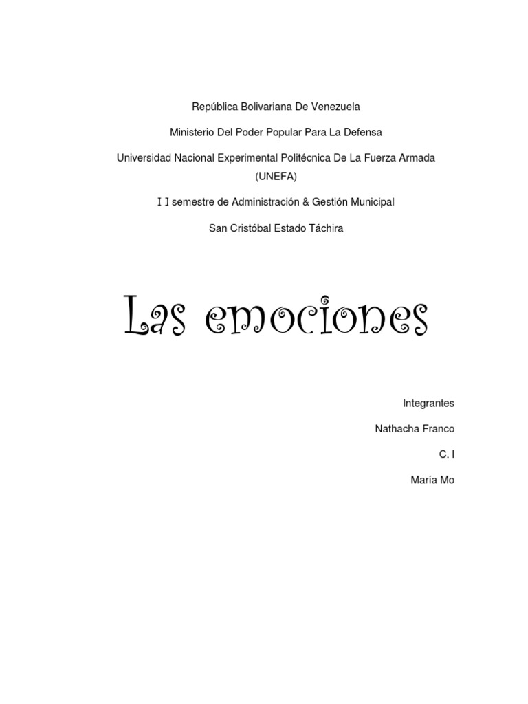 Las Emociones Pdf Ira Las Emociones