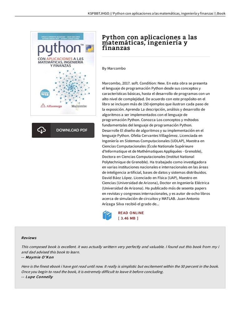 Read 9788426725875 Python Con Aplicaciones A Las Matem Aacute Ticas PDF | PDF | Ciencias de la ...