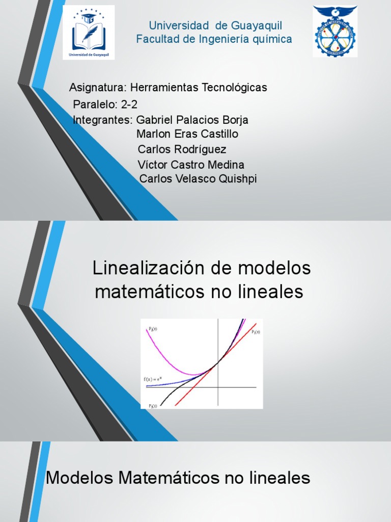 Linealización de modelos matemáticos no lineales: métodos y ...