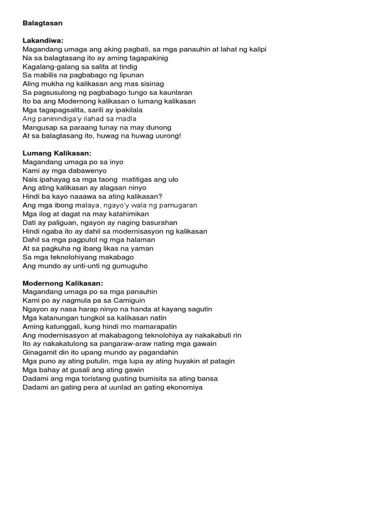 Balagtasan | PDF