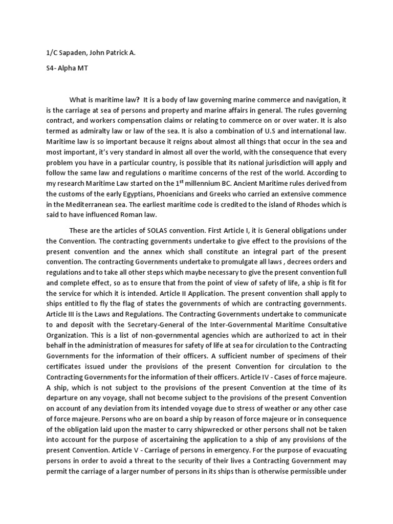 Marlaw | PDF | Admiralty Law | Treaty