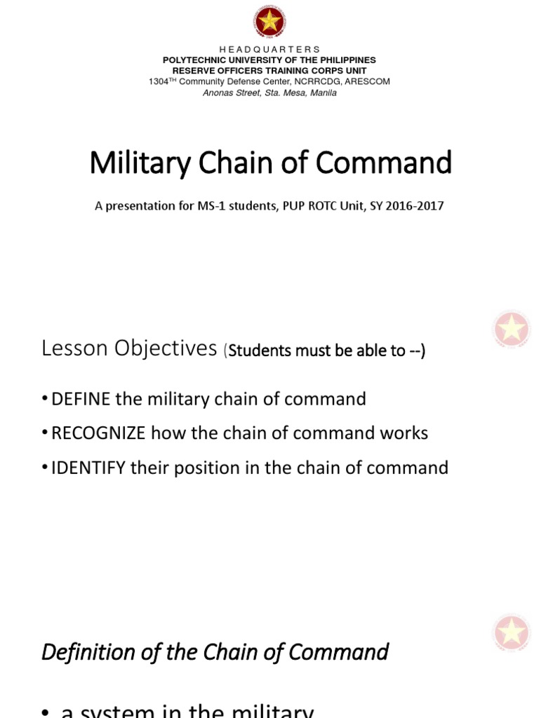 Military Chain of Command | PDF | Military | Military Science