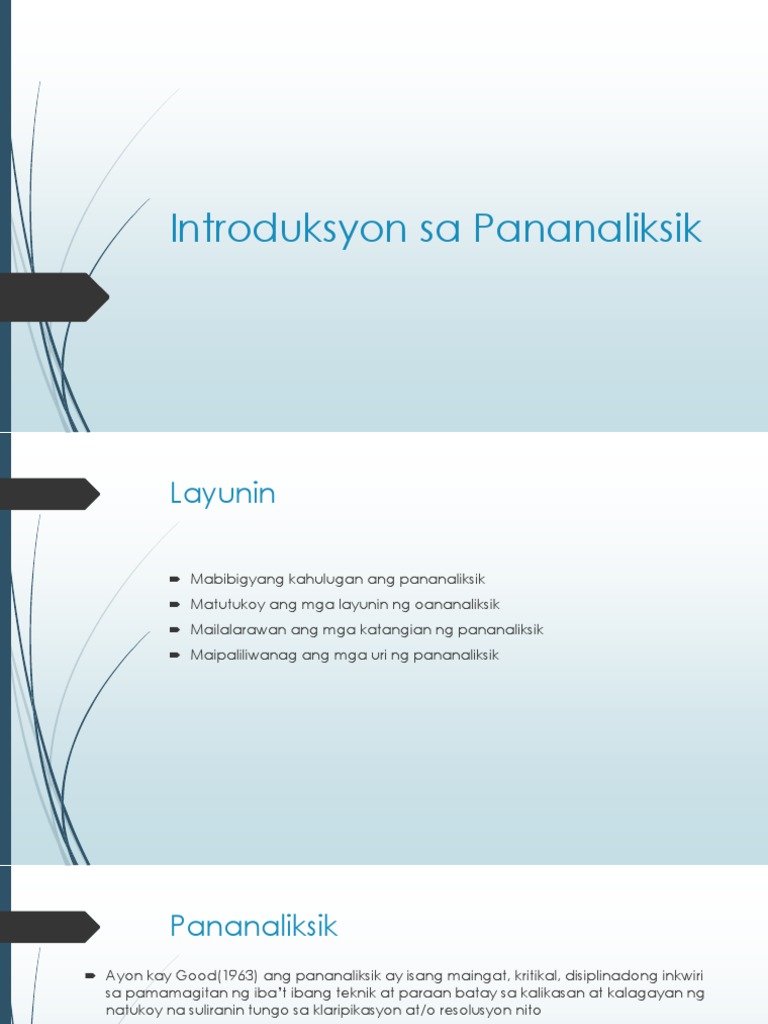 Introduksyon Sa Pananaliksik | PDF