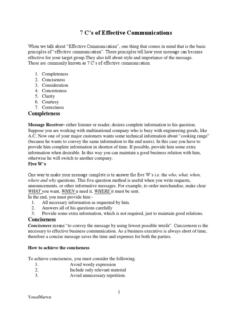 7c S | Pdf | Question | Communication