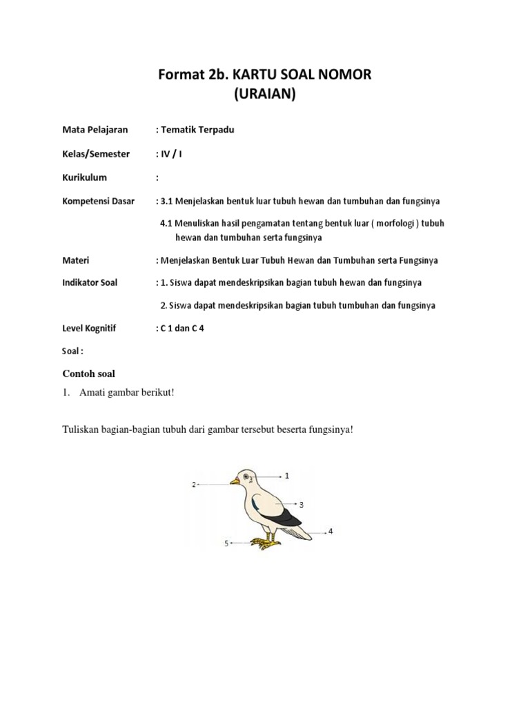 Format 2b Contoh Soal Hot | PDF