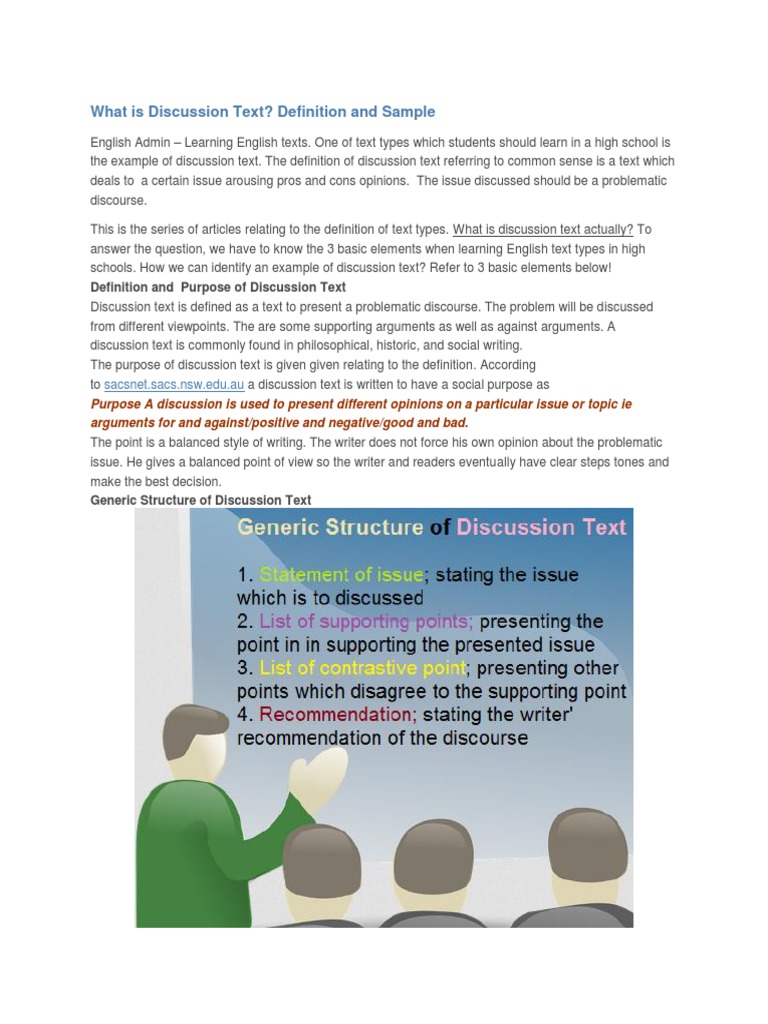 Discussion Texts | PDF | Definition | Argument