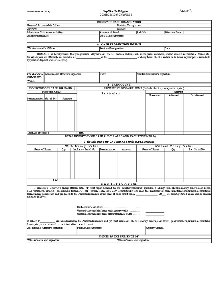 General Form 74A | Download Free PDF | Debits And Credits | Money