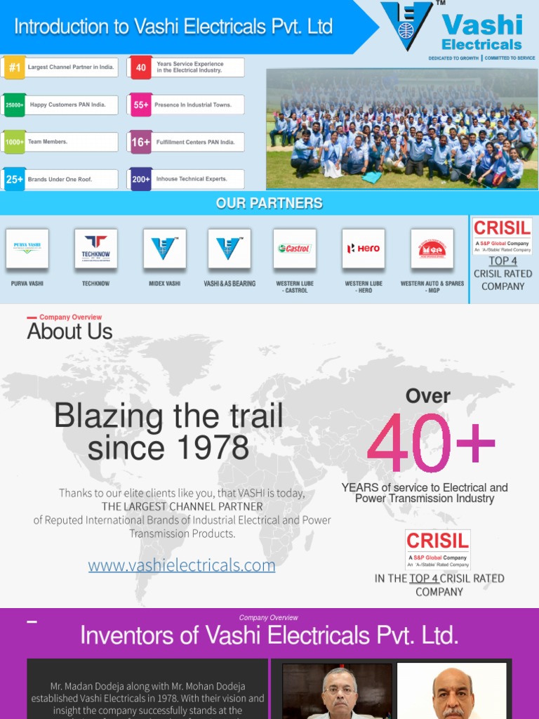 Vashi Electricals Company Overview | PDF