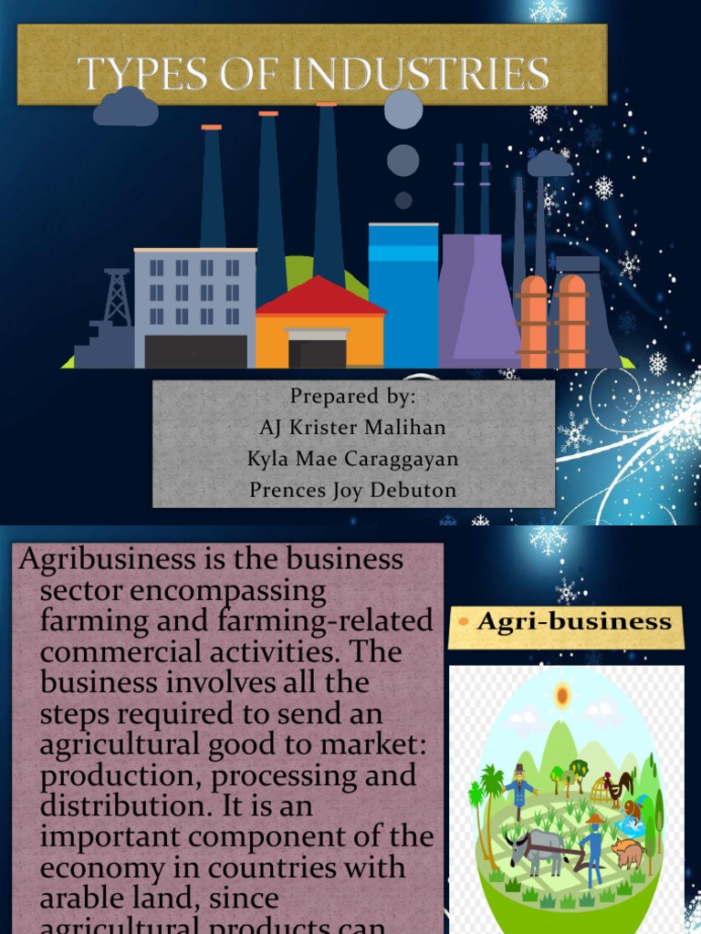 Types of Industries | PDF | Agriculture | Goods