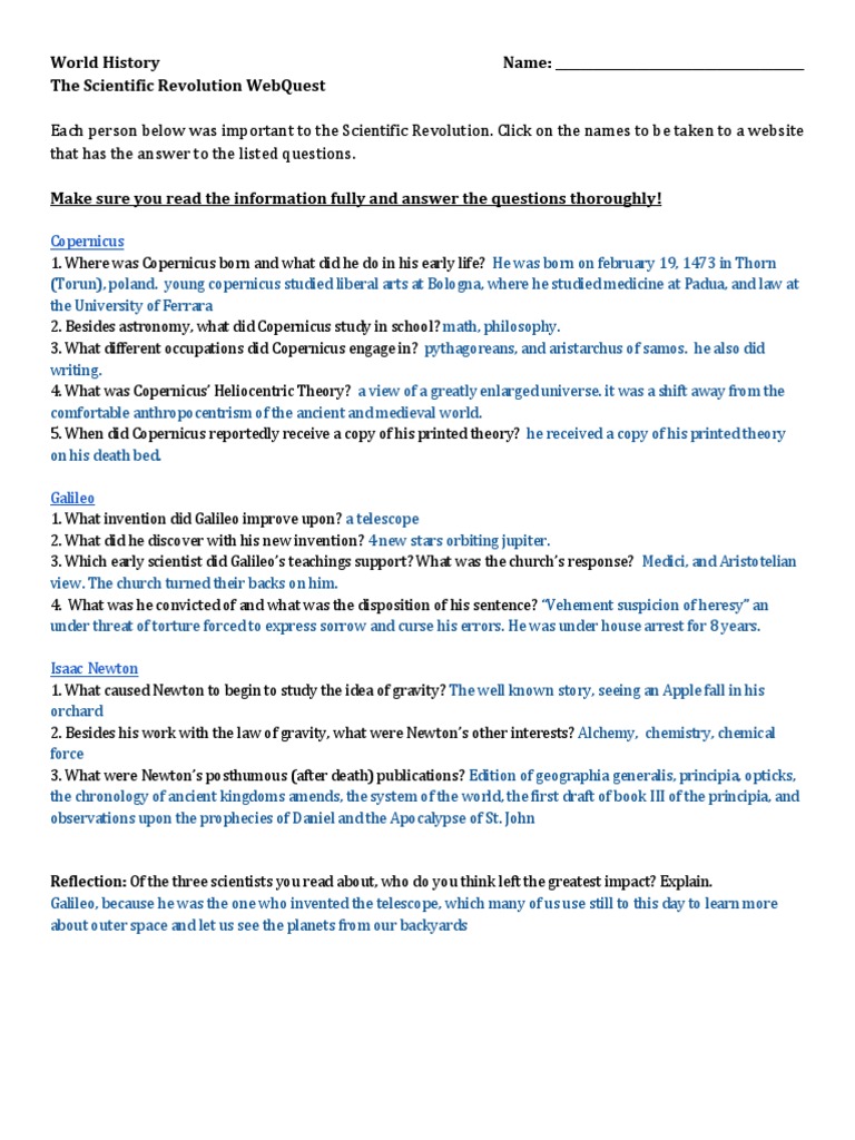 Ella Orourke Student - Heritagehs - Scientific Revolution Webquest 1 ...