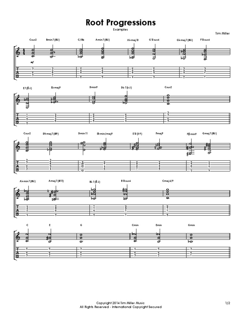Root Progressions Chart | PDF | Copyright Law | Law