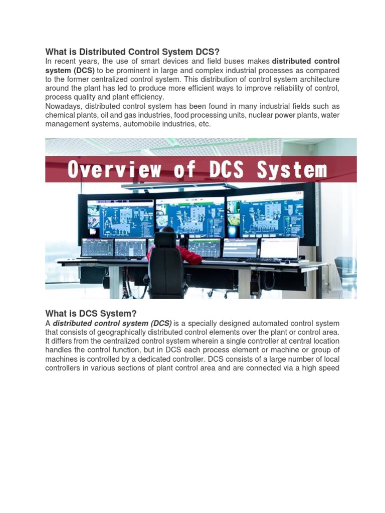 DCS System | PDF | Passivity (Engineering) | Series And Parallel Circuits