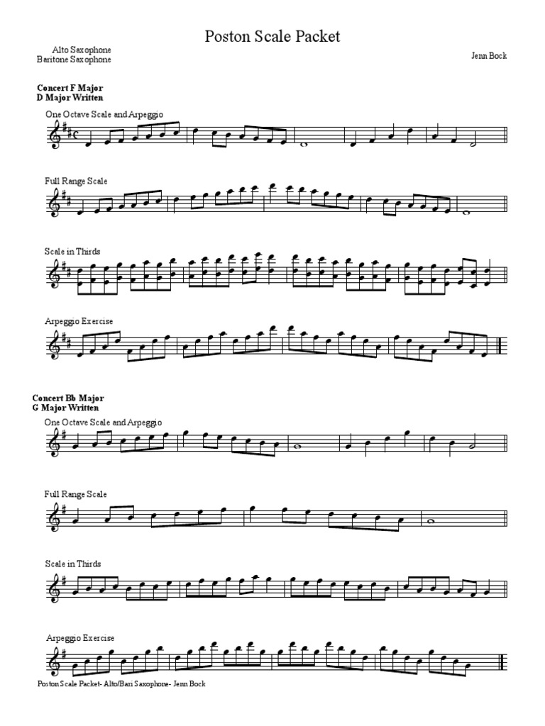 Saxophone Scales | PDF | Alto Saxophone | Saxophone